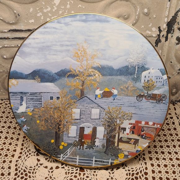 Grandma Moses | Accents | Vintage Grandma Moses Collector Plate ...